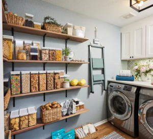 Walk in Pantry and Laundry room combined Idea - Studio Apartment Ideas